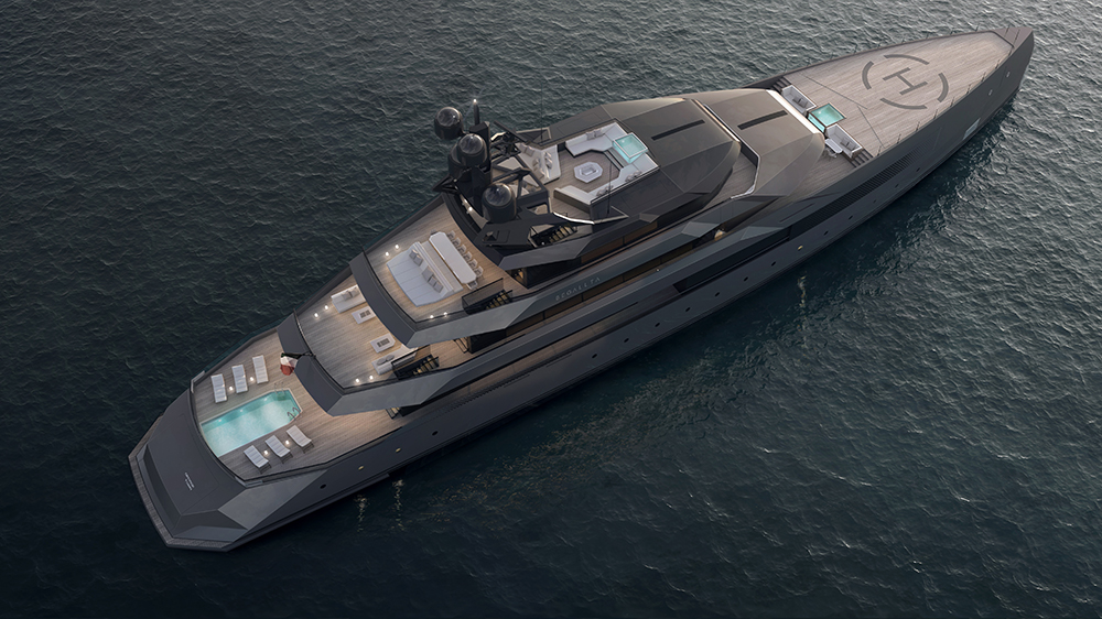 Lobanov Design CRN Begallta : Un yacht aux dimensions titanesques